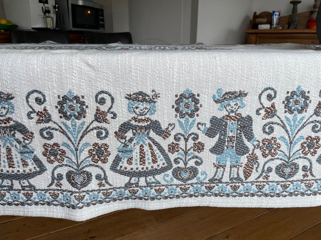 Beautiful Dutch Folk Art Table Cloth / Throw / Curtain - Etsy