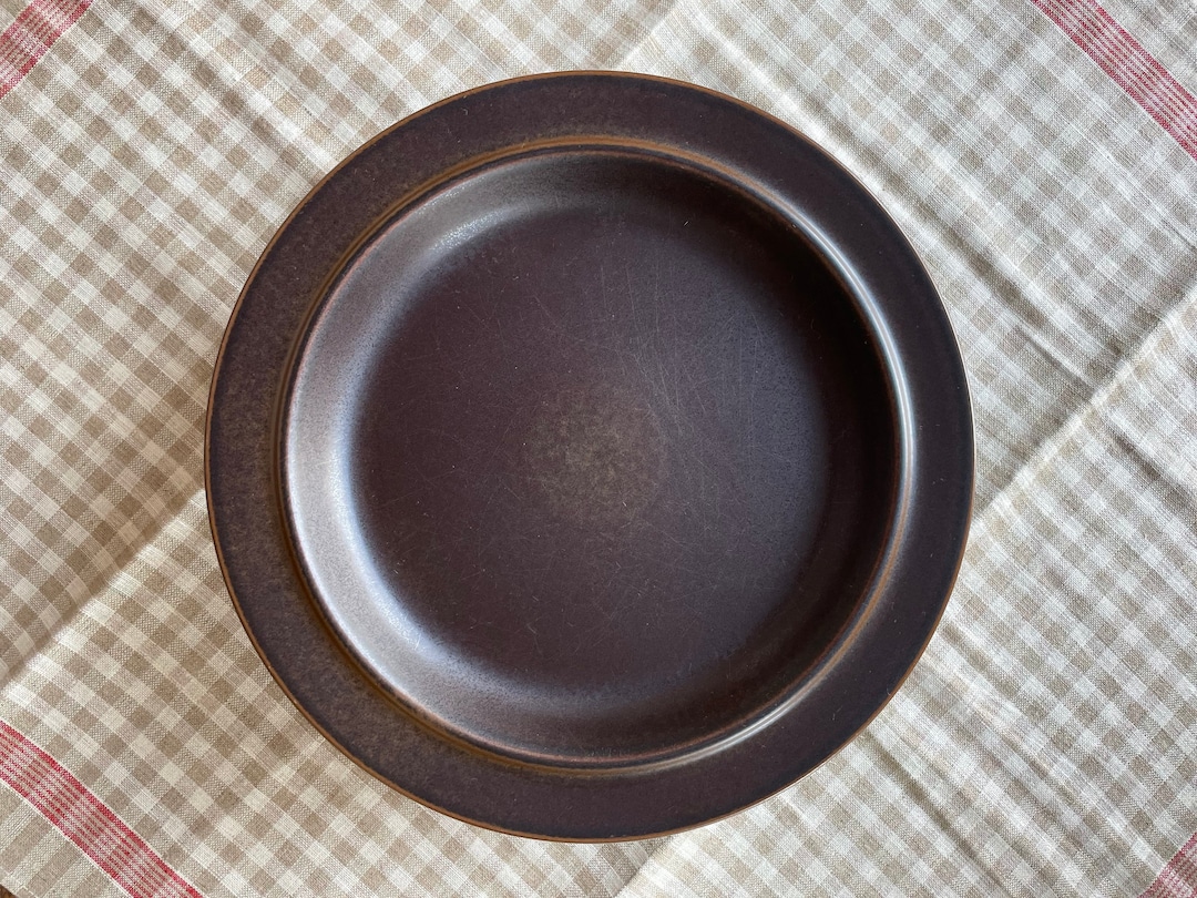 Arabia Ruska Stoneware Large Brown Dinner Plates, Scandinavian ...