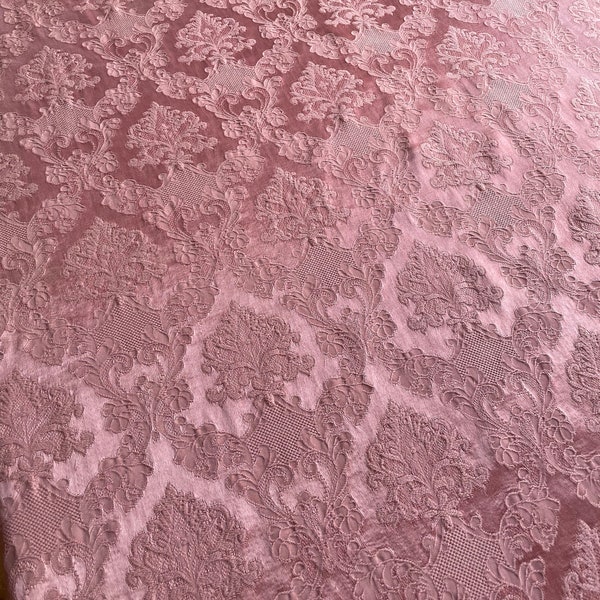 Pink Damask Fabric - Etsy