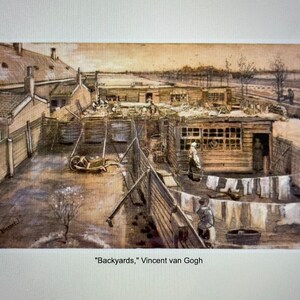 Old Print of Vincent Van Gogh's Artwork Named "backyards" - Etsy