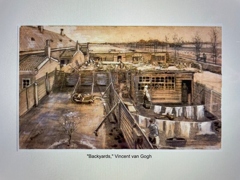 Old Print of Vincent Van Gogh's Artwork Named "backyards" - Etsy