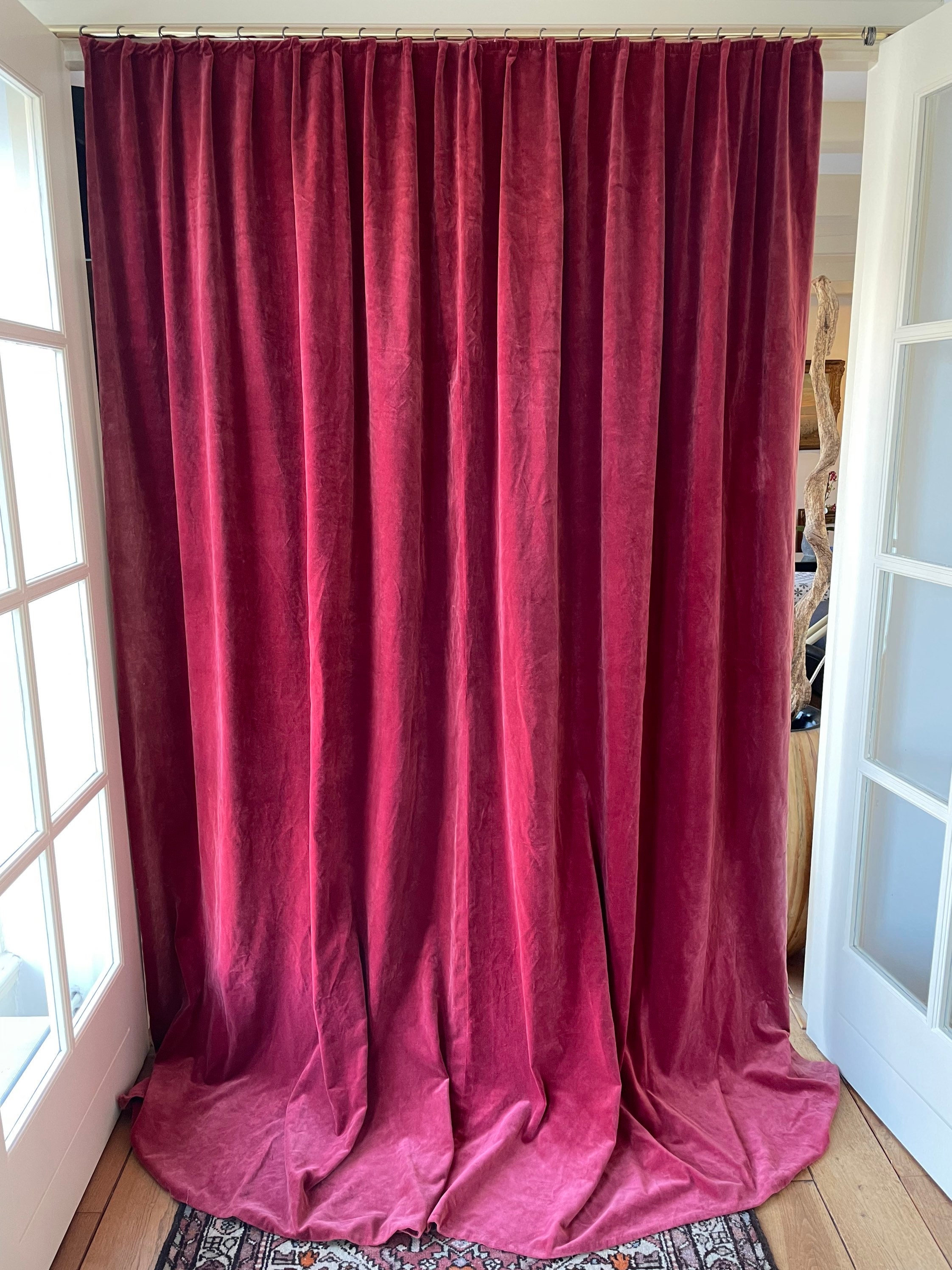 Magnificent Ruby Red Vintage Velvet Curtain - Etsy