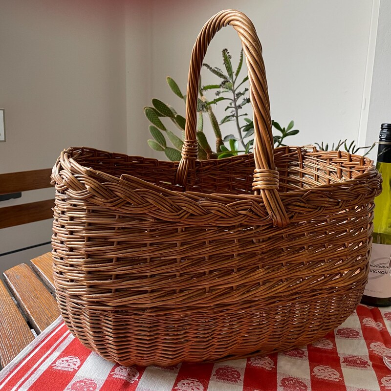 Large Wicker Basket - Etsy