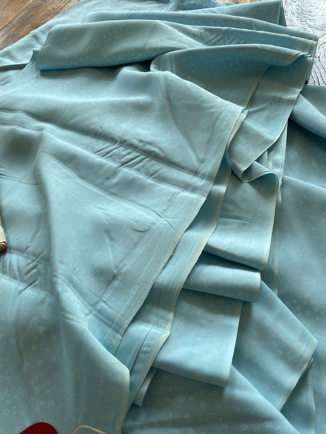 Powder Blue Silk Fabric From the Early 1900's That Can Be Used for ...