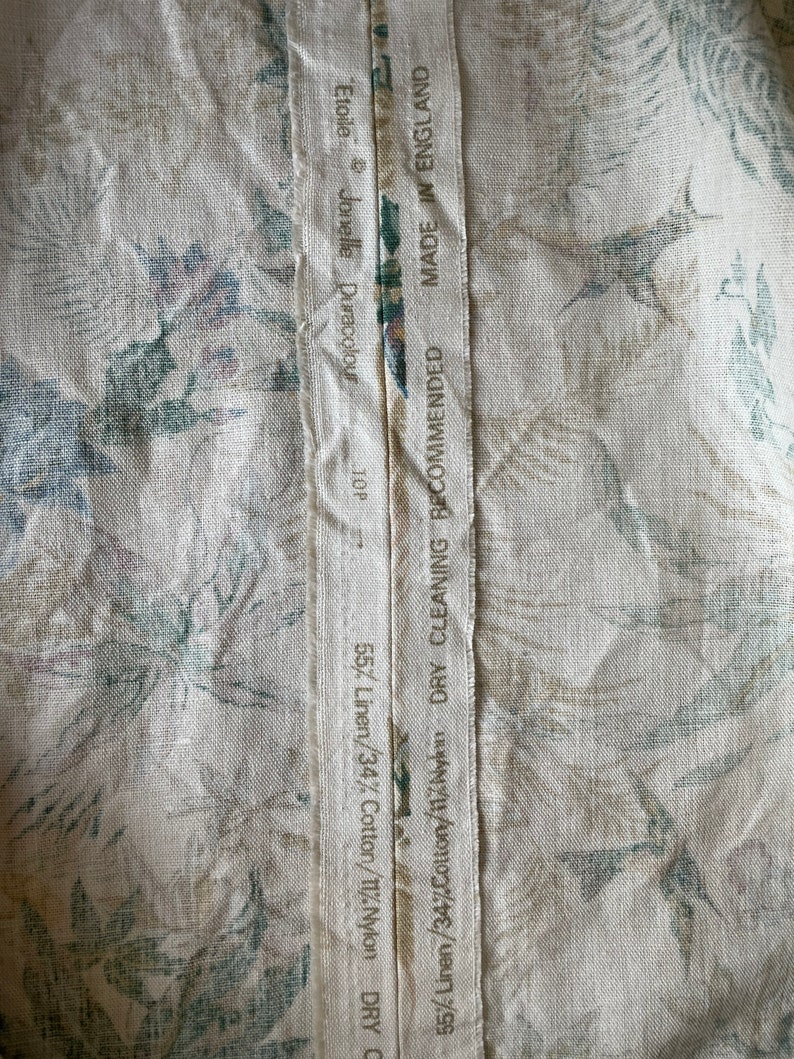 Curtain Vintage Jonelle Fabric Range Etoile Design of Flowers, Palm ...