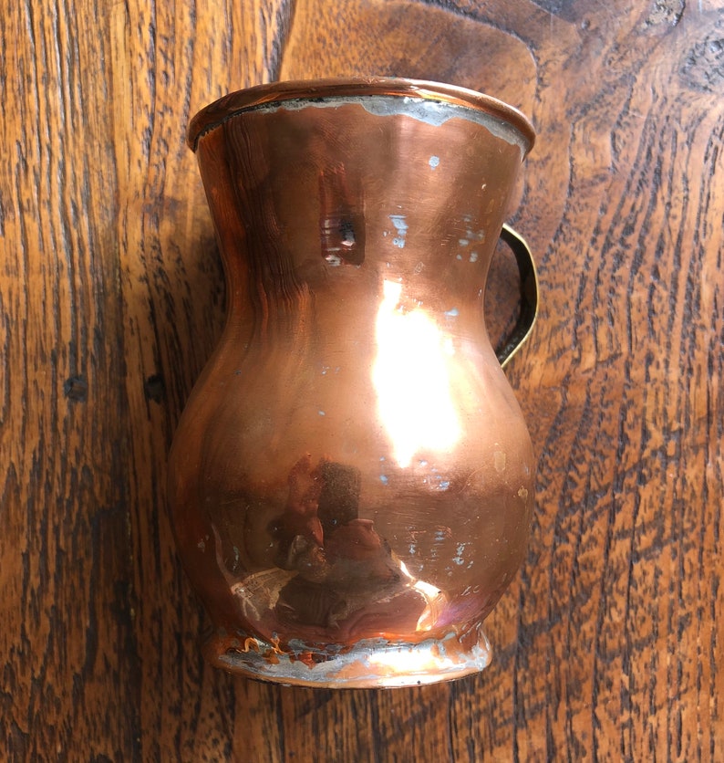 Antique Red Copper Drinking Cup With Ear Dating From the - Etsy