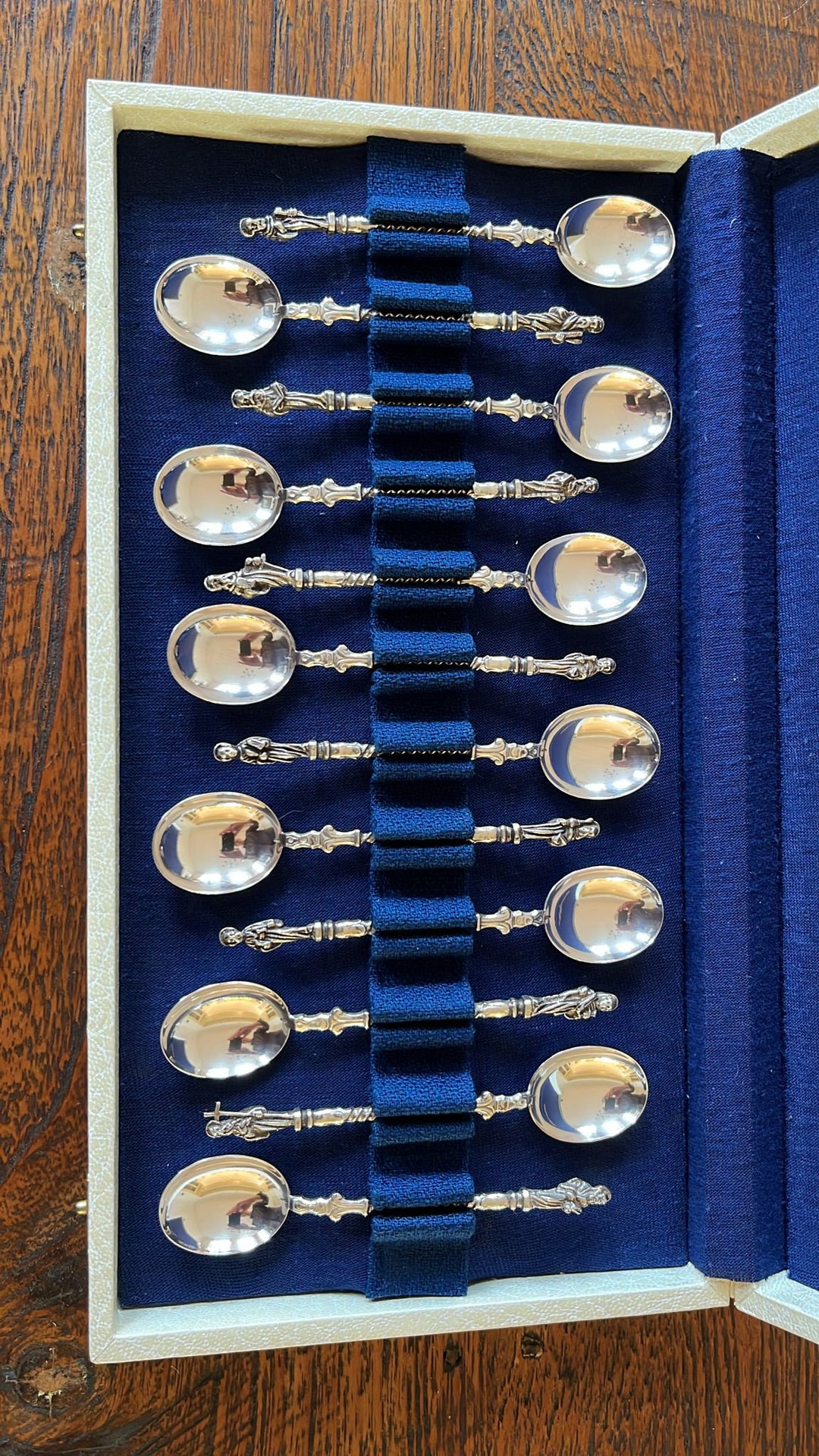 Sterling Silver Apostle Teaspoons Full Set in Original Box, Numbered ...