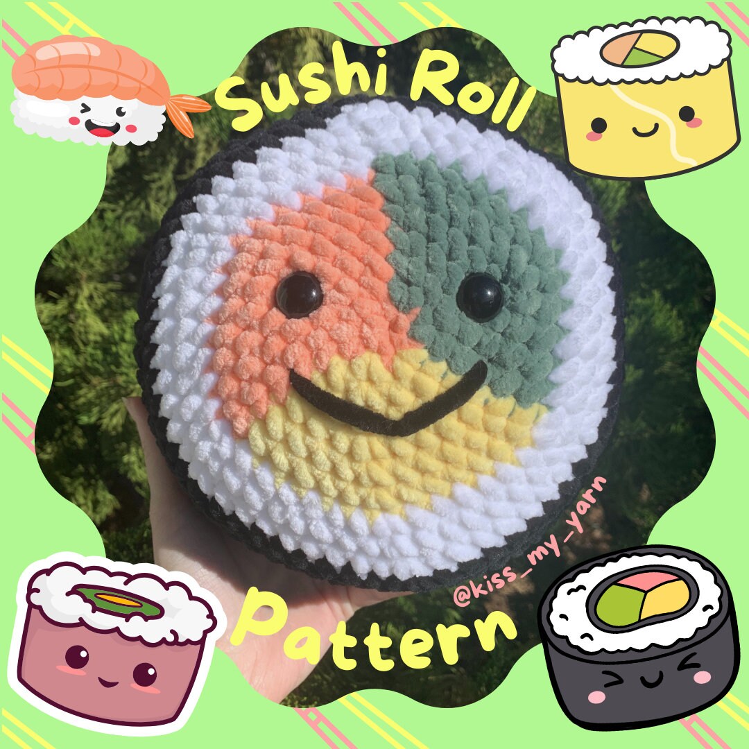 Sushi Roll Pattern | Crochet Pattern | English Pattern | Amigurumi - Etsy