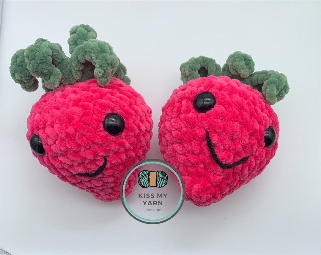 Strawberry Plushie Stuffed Animal Kids Toy Amigurumi - Etsy