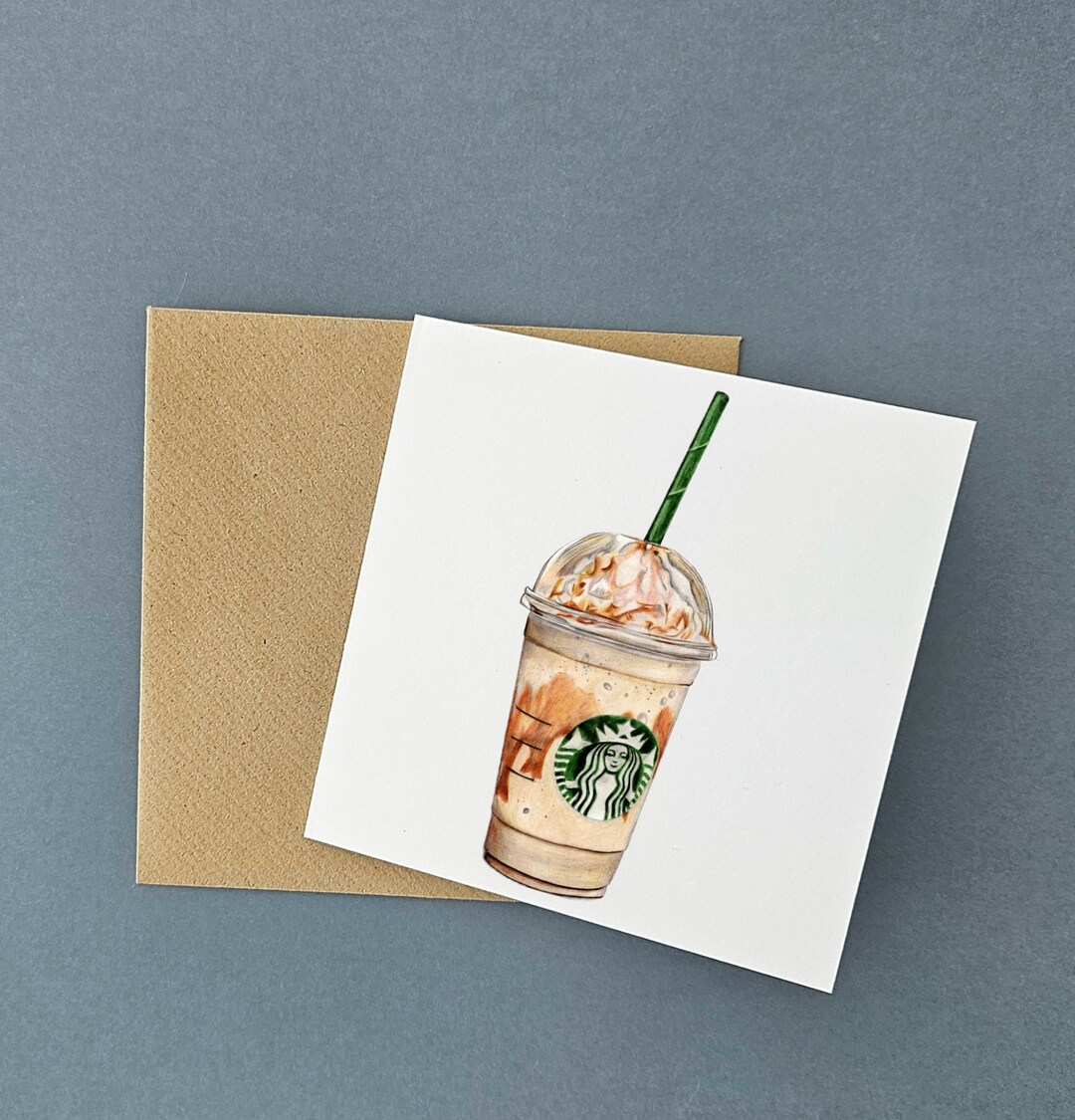 Starbucks Card Coffee Card Card With Starbucks Gift Tag Flower Card - Etsy