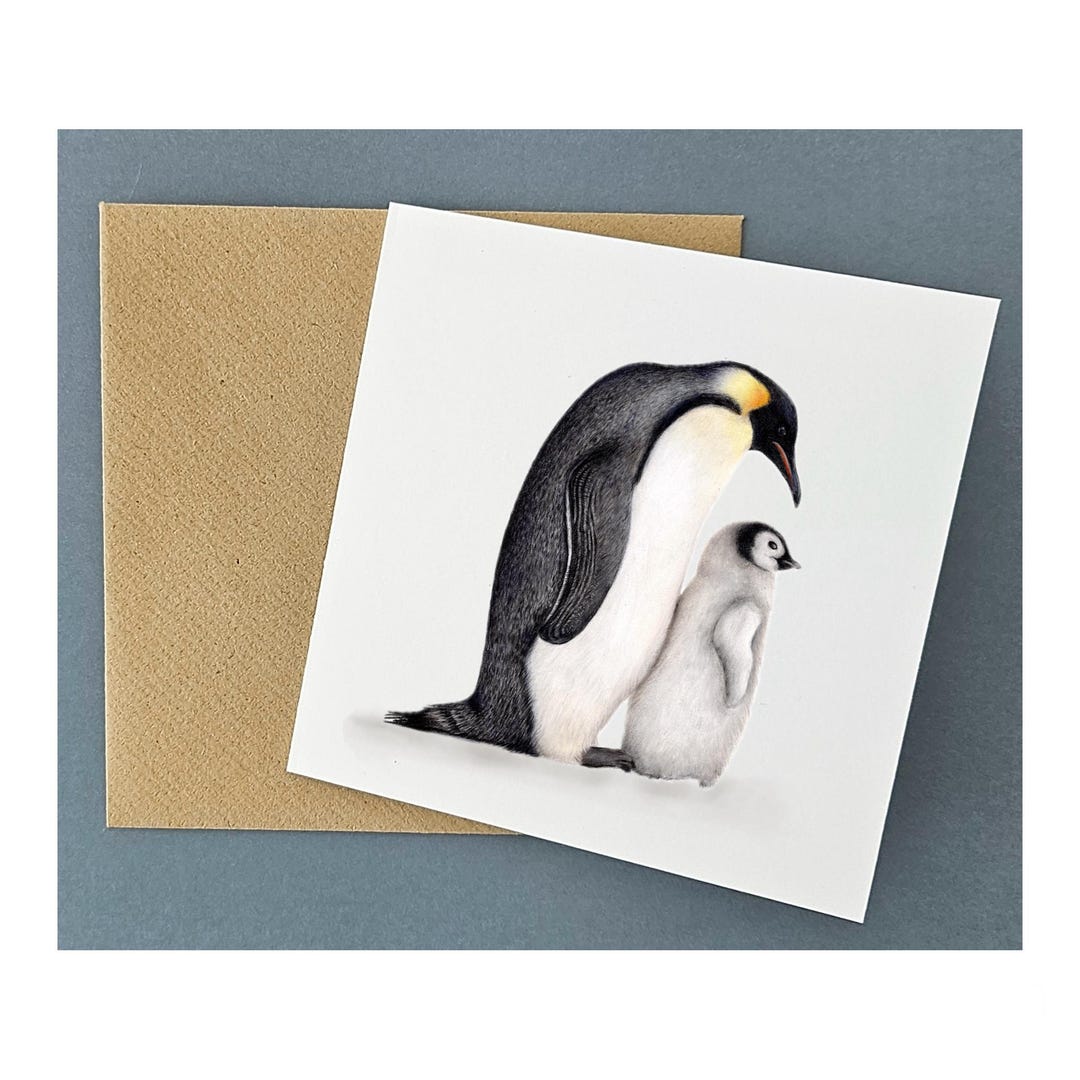 Penguin Card Card With Penguin Penguin Birthday Card Penguin Greeting ...