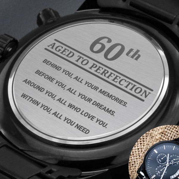 Engraved 60th Birthday Watch - Etsy