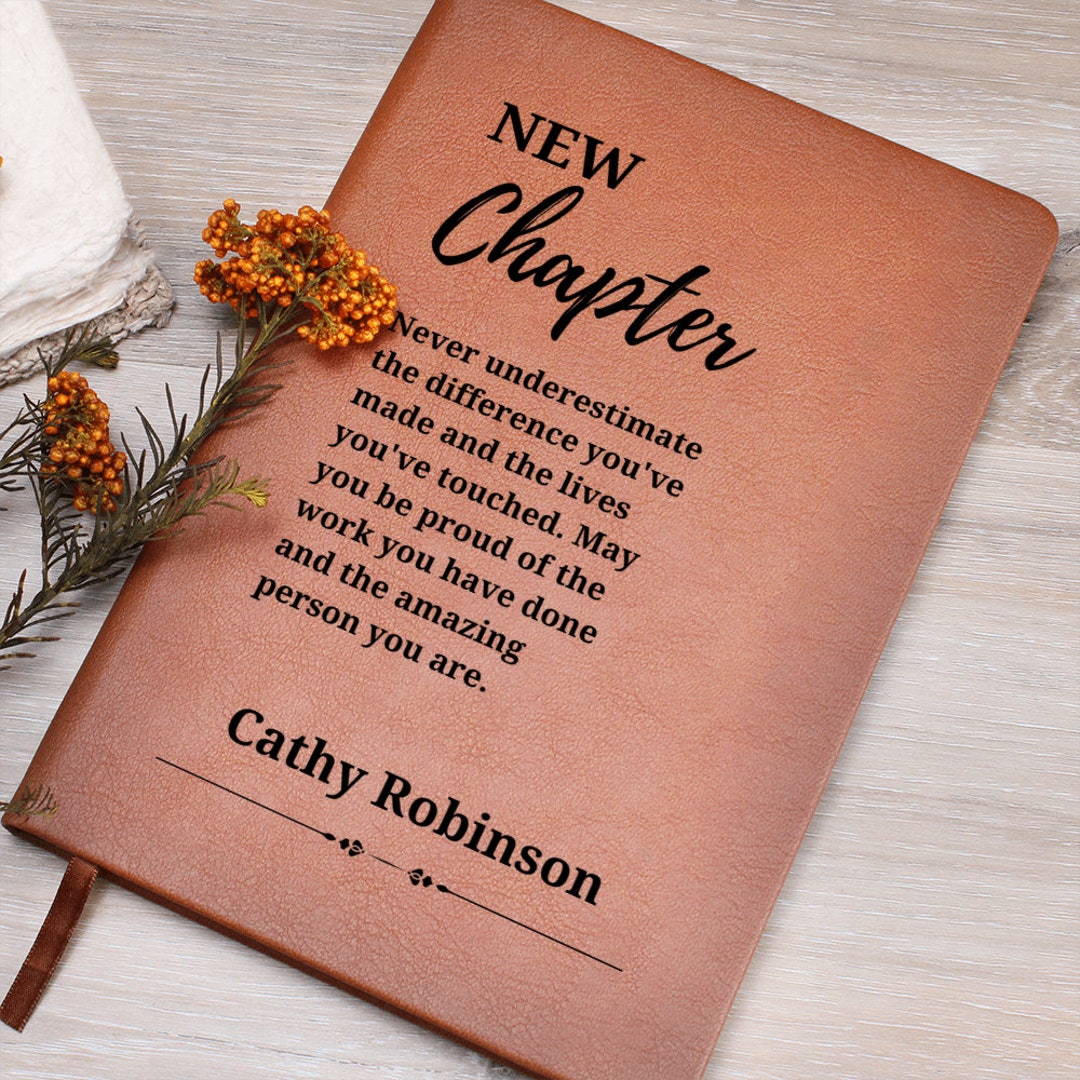 New Chapter Journal Retirement Gift, Retirement of Coworker, Retirement ...