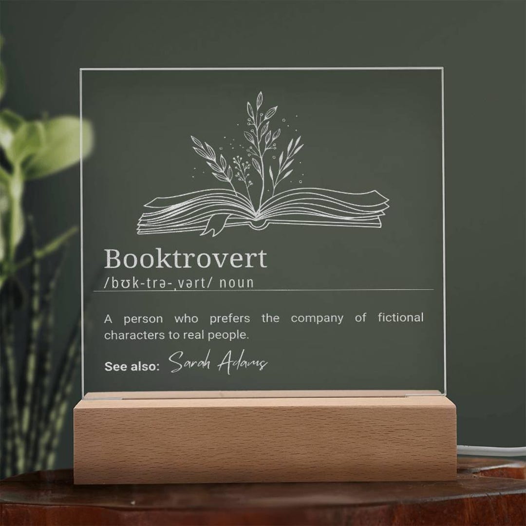 Personalized Book Lovers Acrylic Plaque, Book Lovers Gifts, Gifts for ...