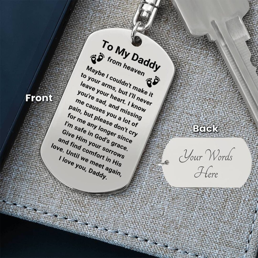 Engraved Miscarriage Gift for Dad, Baby Loss Gift, Miscarriage Keychain ...