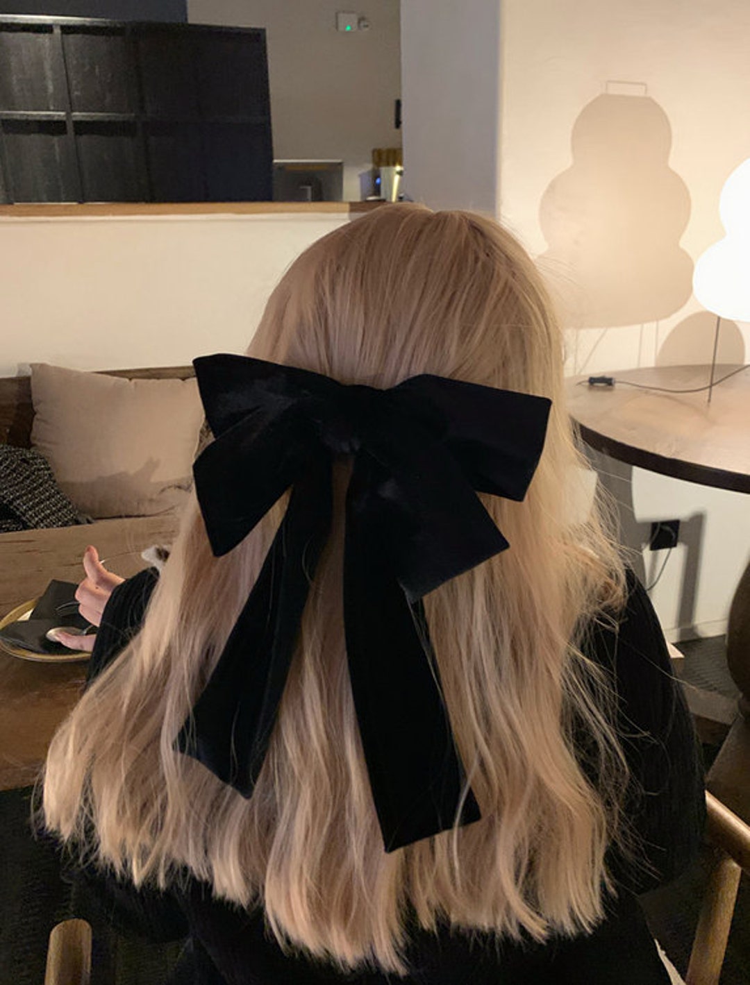 Bow Hair Clip/vintage Black Hair Clip/french Bow Hair - Etsy