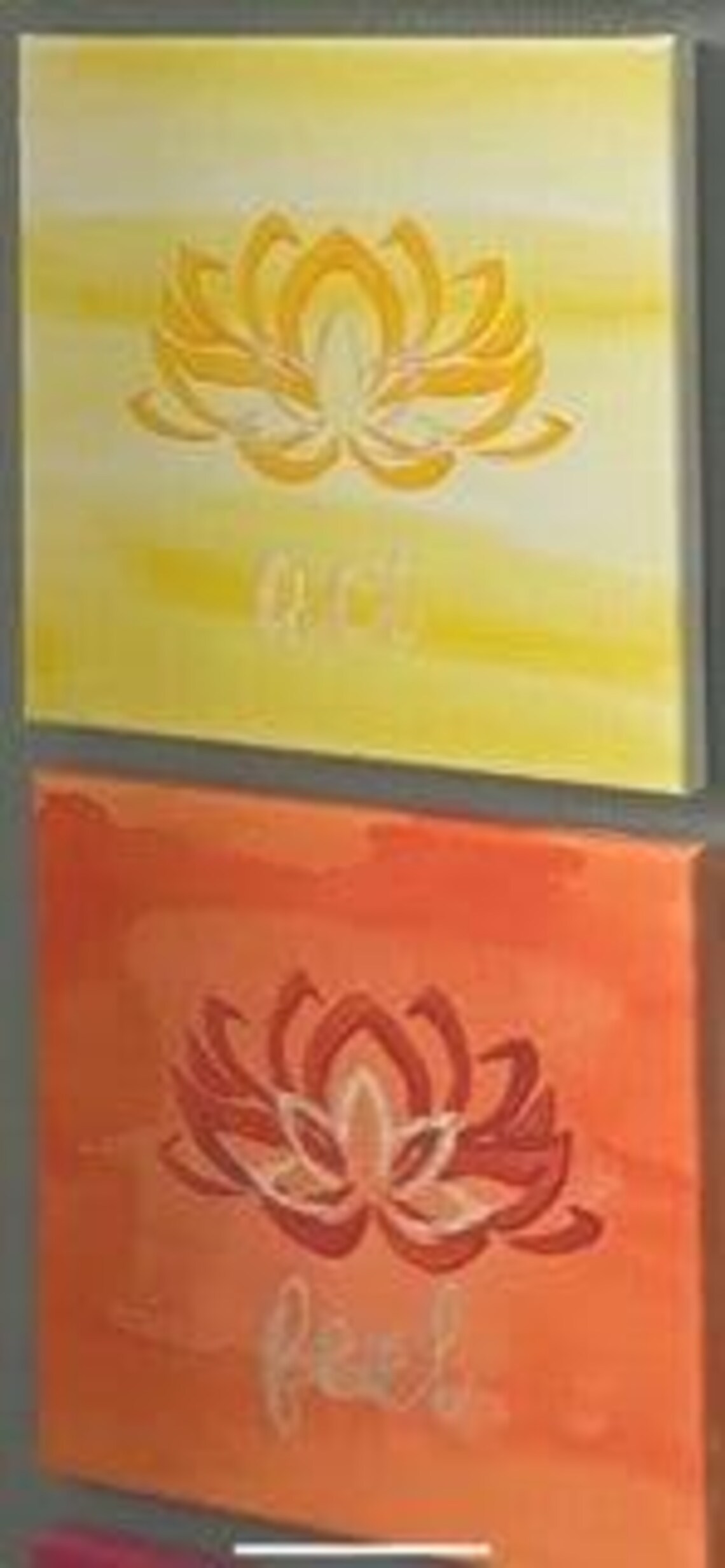 Chakra Colors Hand Painting Set With Gold Leaf Meditation on 8" X 8 ...