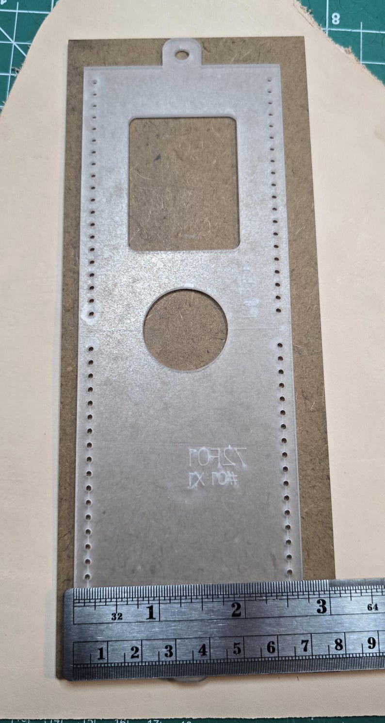 Acrylic Leather Template for Luggage Bag Tag – Precision Cut Stencil ...