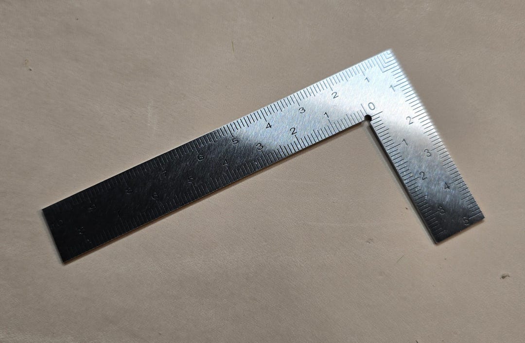 Metal 4x2 Inch L-shaped Ruler – Precision Measuring Tool for ...
