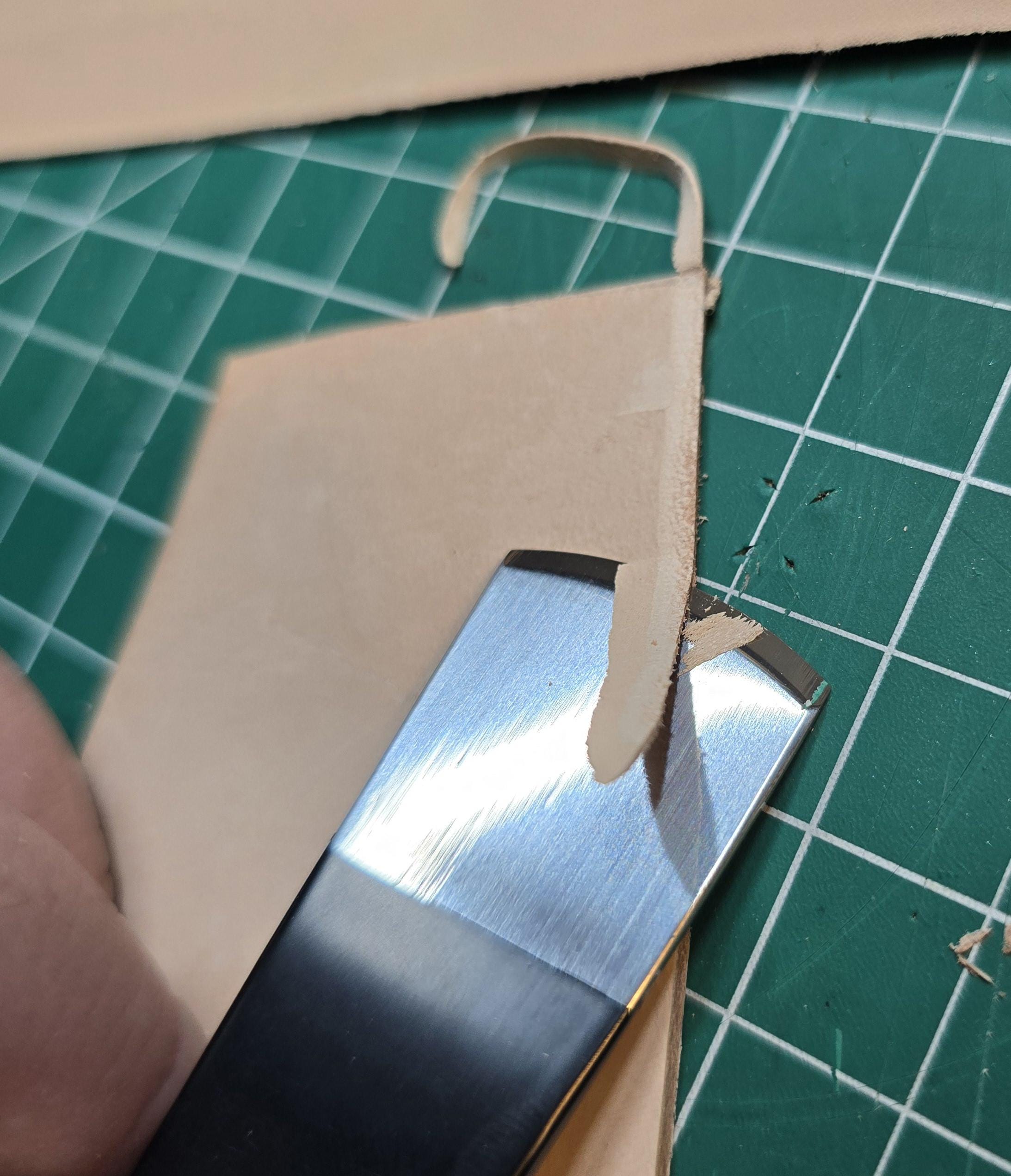 Leather Skiving Tool Rounded Edge Blade for Precise Leatherwork ...