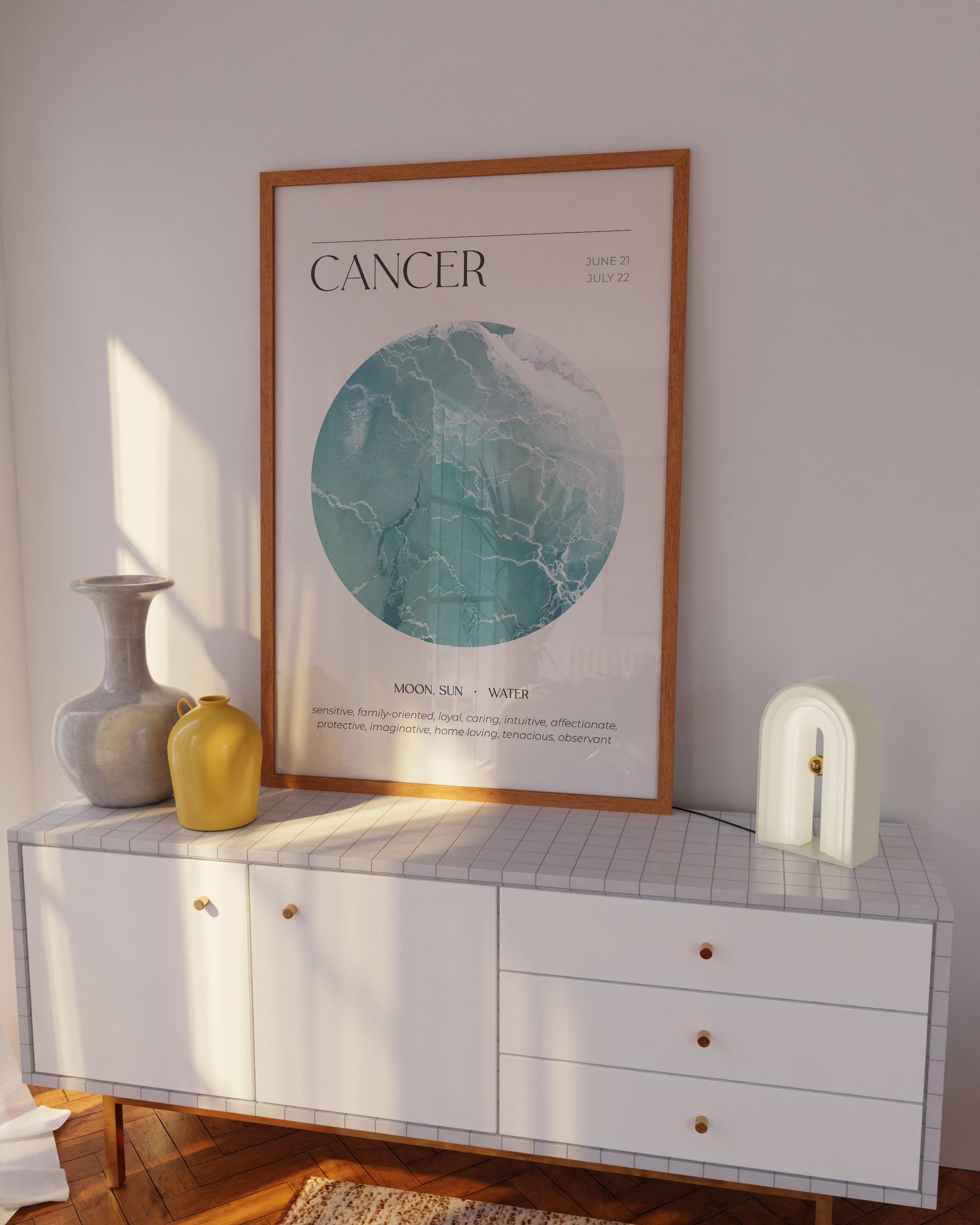 Cancer Zodiac Poster, Astrology Wall Art Print, Horoscope Print Art ...
