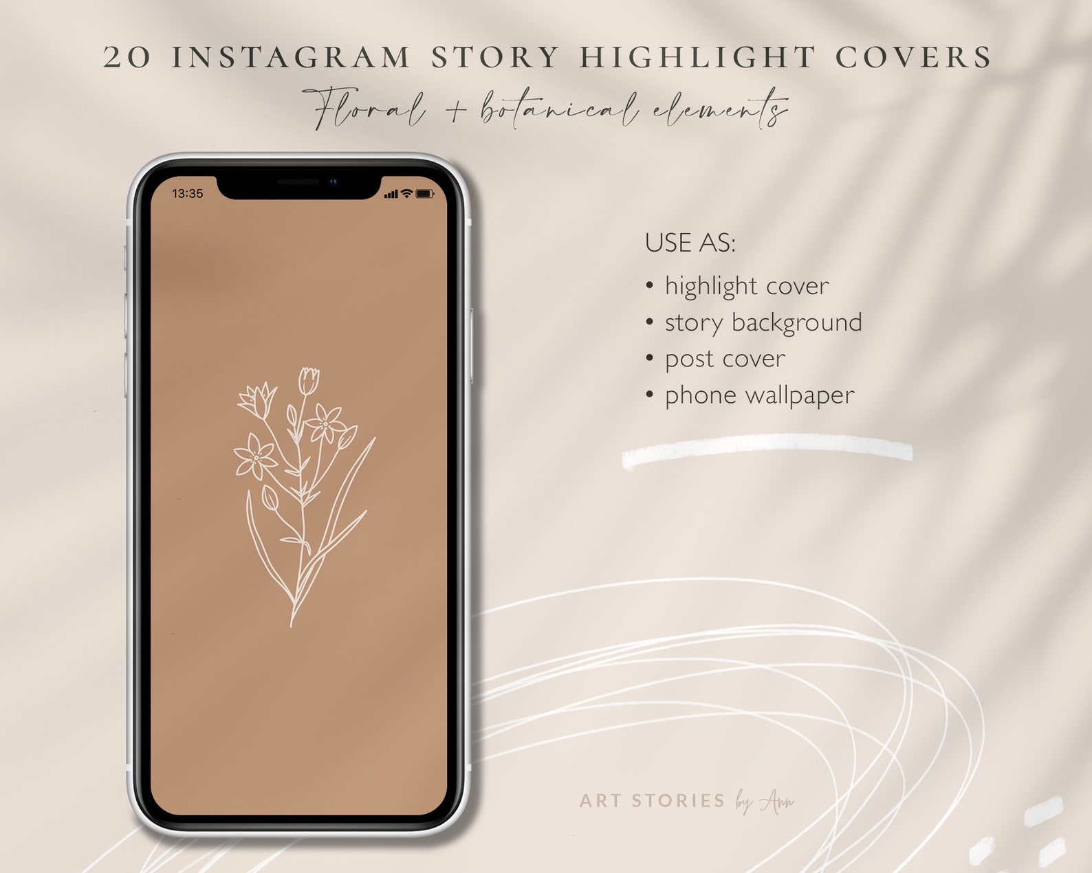 20 Floral Instagram Highlight Covers Botanical Instagram - Etsy