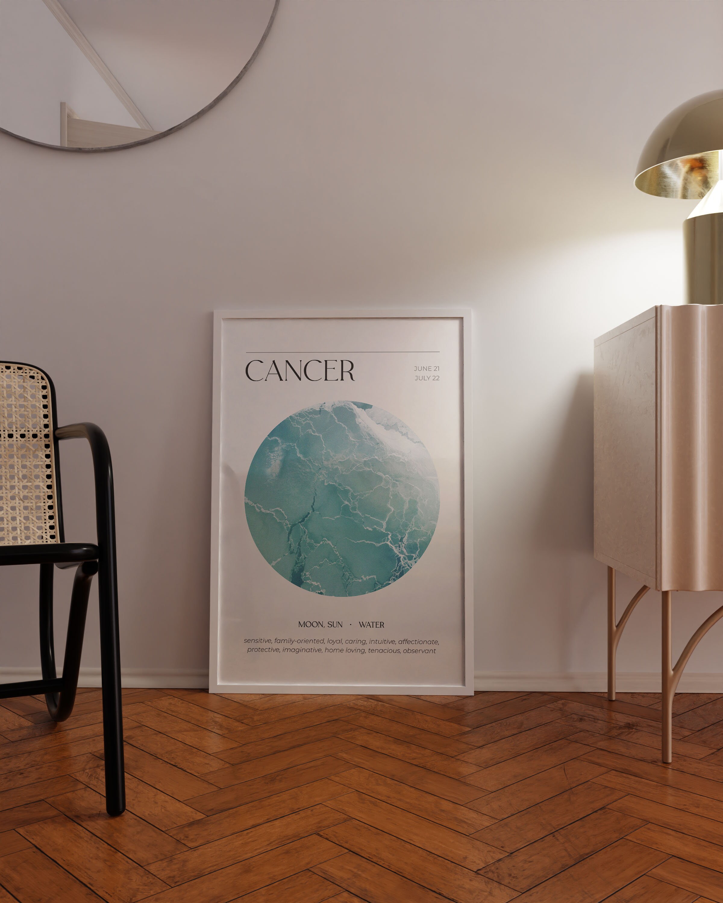 Cancer Zodiac Poster, Astrology Wall Art Print, Horoscope Print Art ...