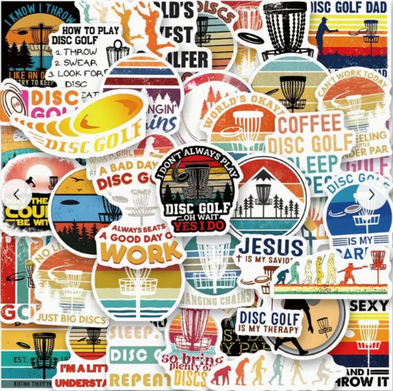 Disc Golf Stickers 60 Pack - Etsy