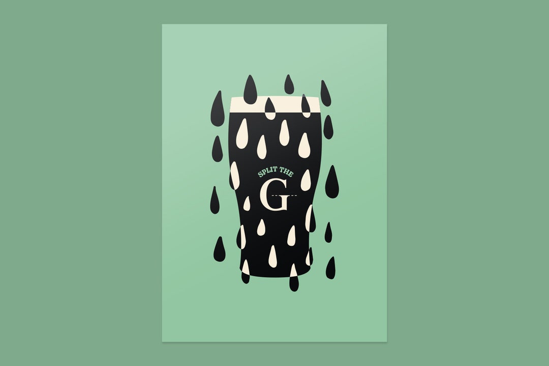 Split the G – Minimal Guinness Illustration Wall Art - Etsy