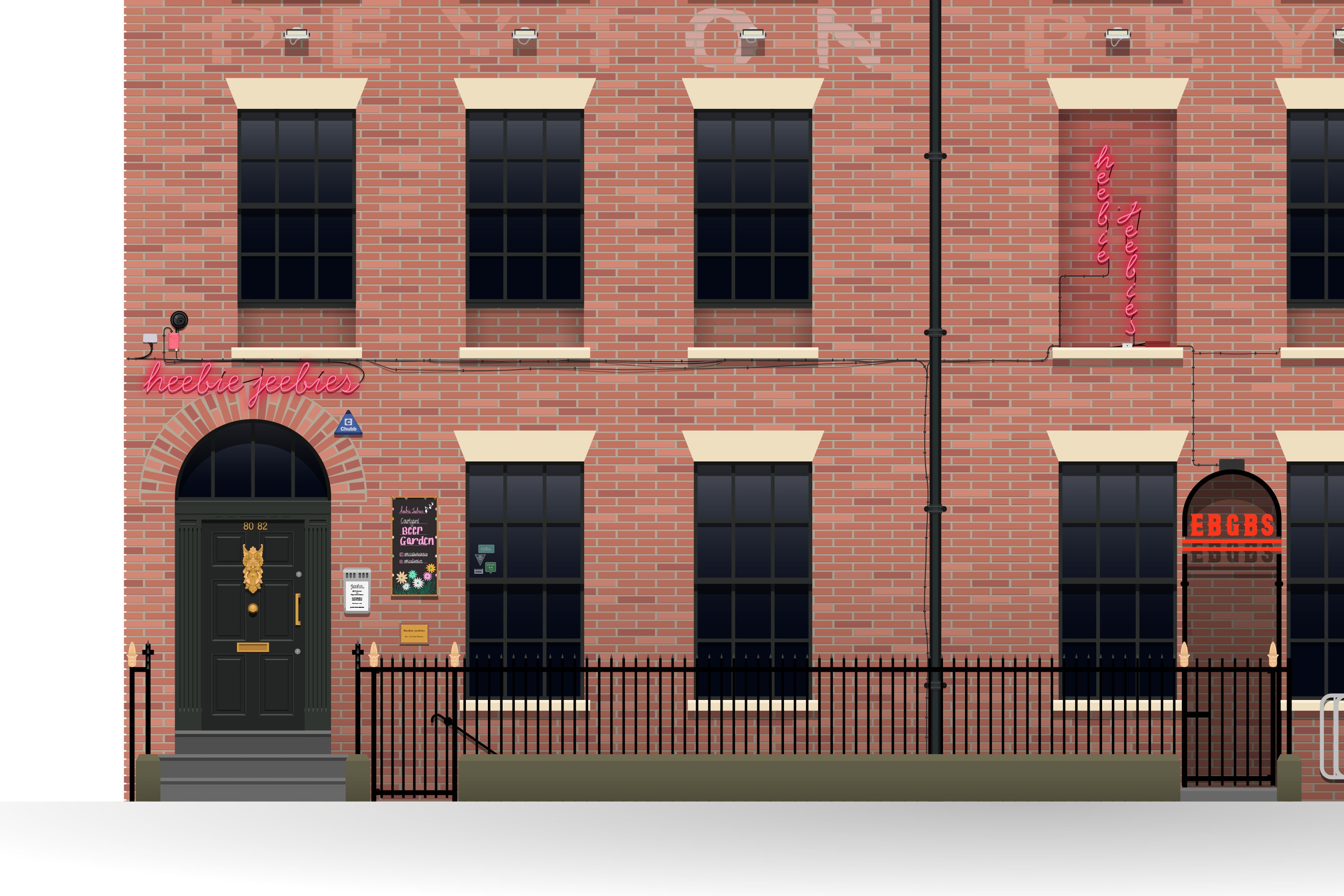 Heebie Jeebies Illustration Poster Print, Liverpool, Wall Art - Etsy