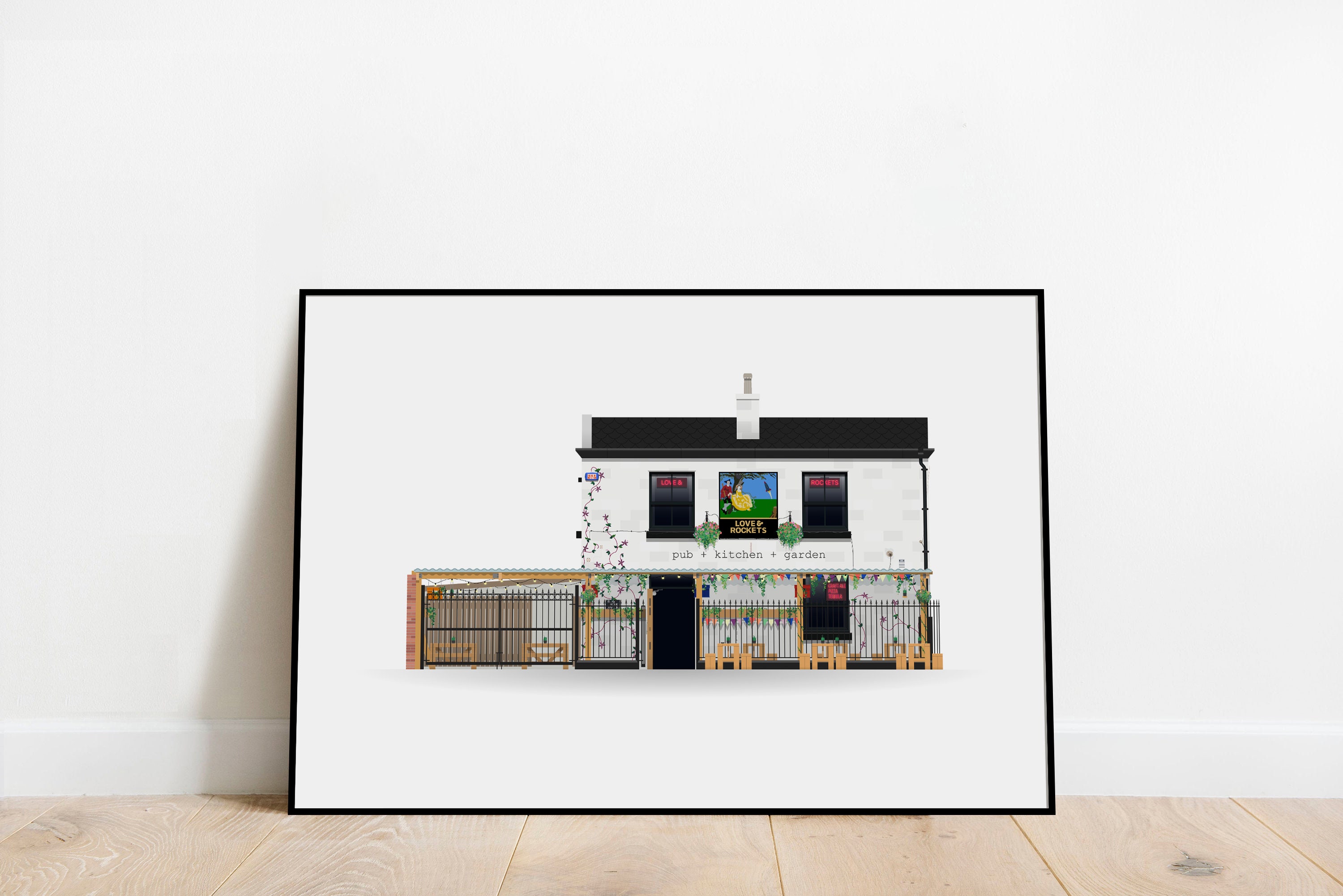 Love & Rockets Illustration Poster Print, Liverpool, Wall Art - Etsy