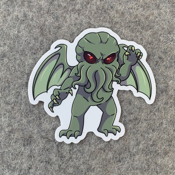 Cthulhu Sticker 3 x 2.75 alta calidad vinilo | Etsy