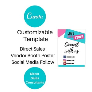 Customizable Connect With Us Social Follow Editable 8 - Etsy