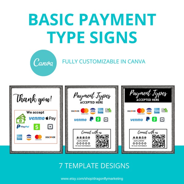 We Accept Payment Sign - Etsy