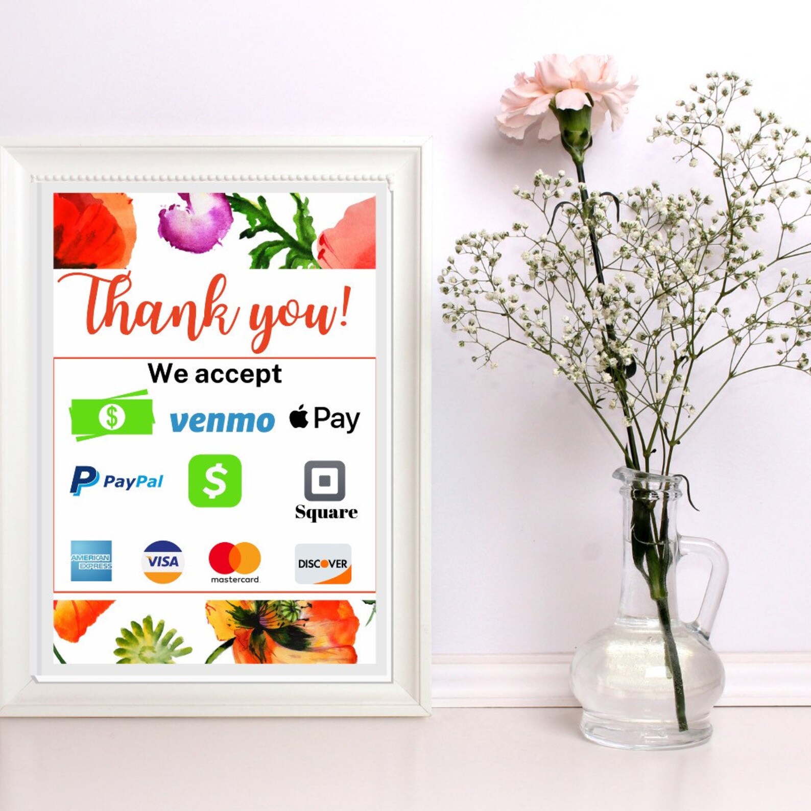 Payment Method Sign, We Accept Credit Cards Sign, Payment Sign, Payment ...