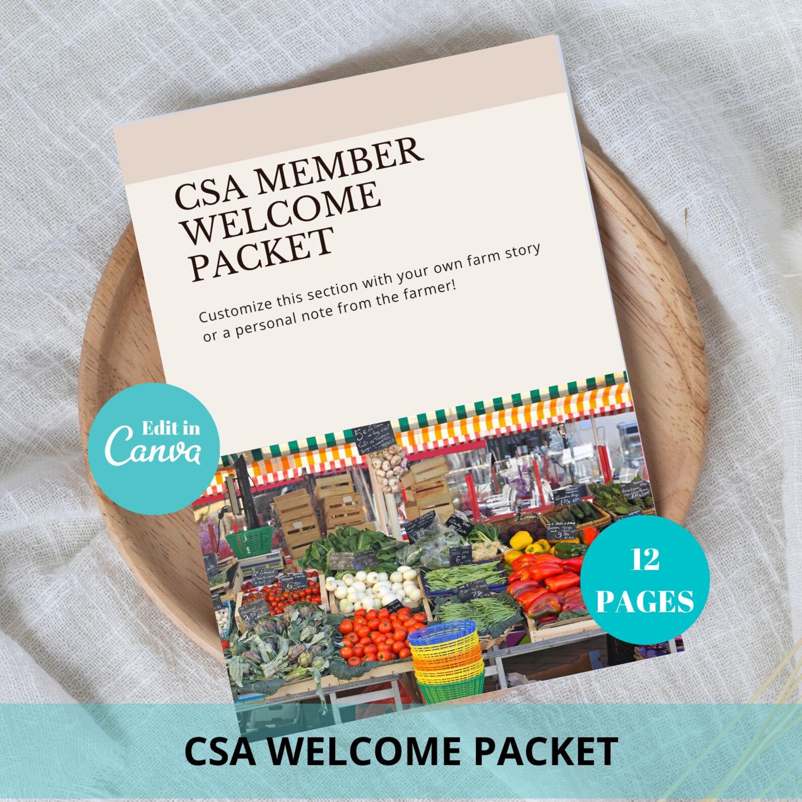 CSA Member Welcome Packet | Editable Canva Template for Farms | CSA ...
