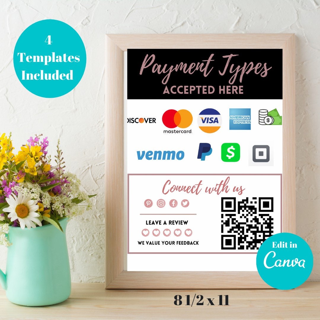 Payment Method Signs, We Accept Credit Cards Sign, Payment Sign ...