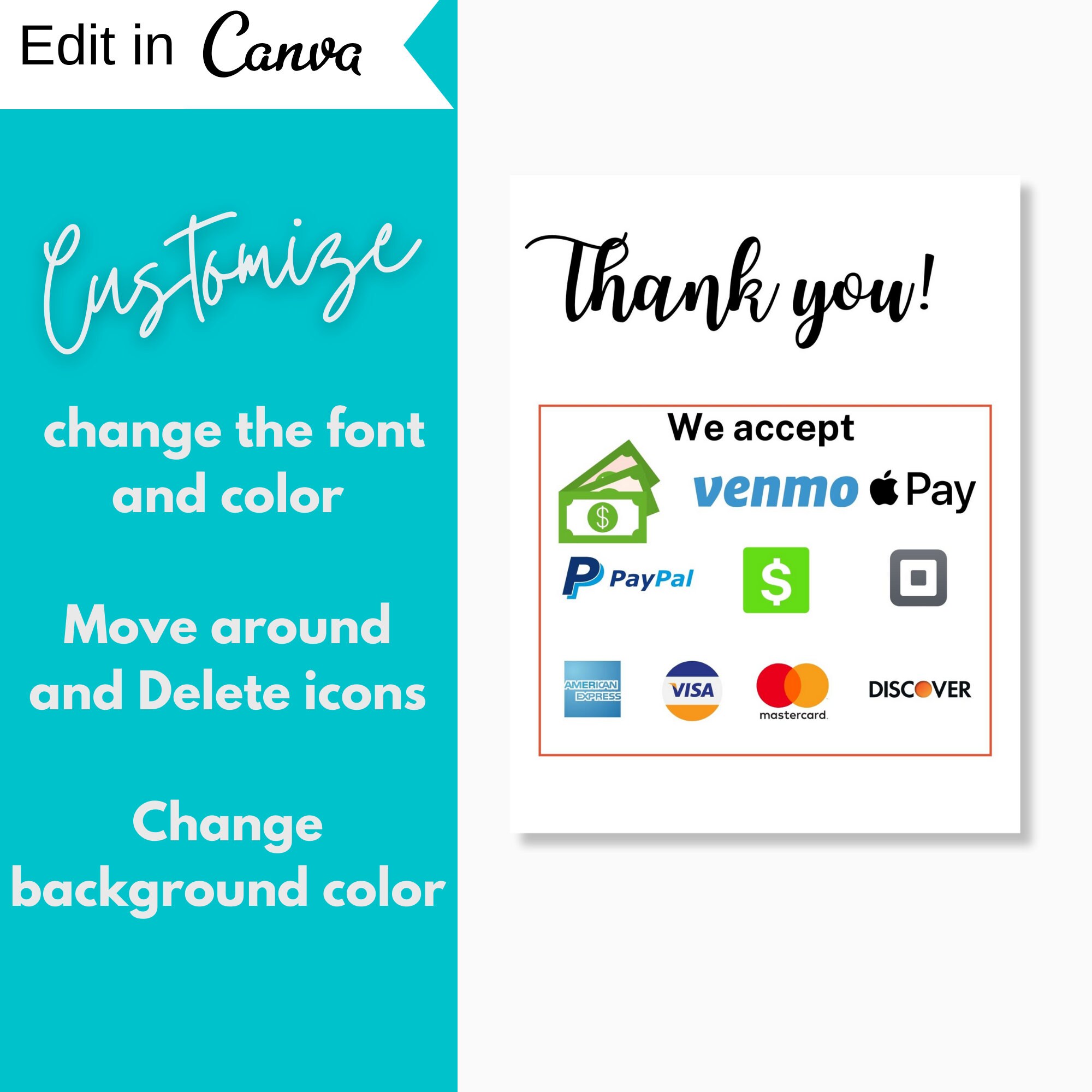 Payment Method Signs , We Accept Credit Cards Sign, Payment Sign ...