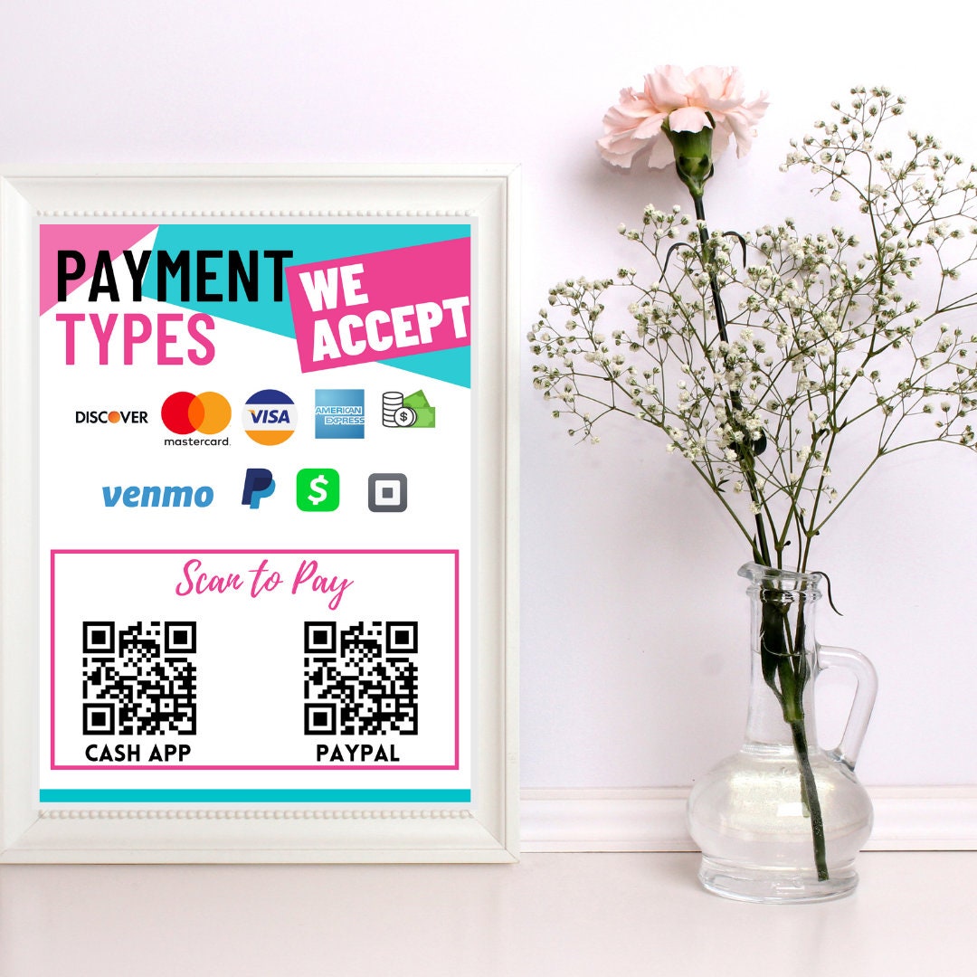 Payment Type Canva Template Bundle: QR Code Options (8 Templates) - Etsy