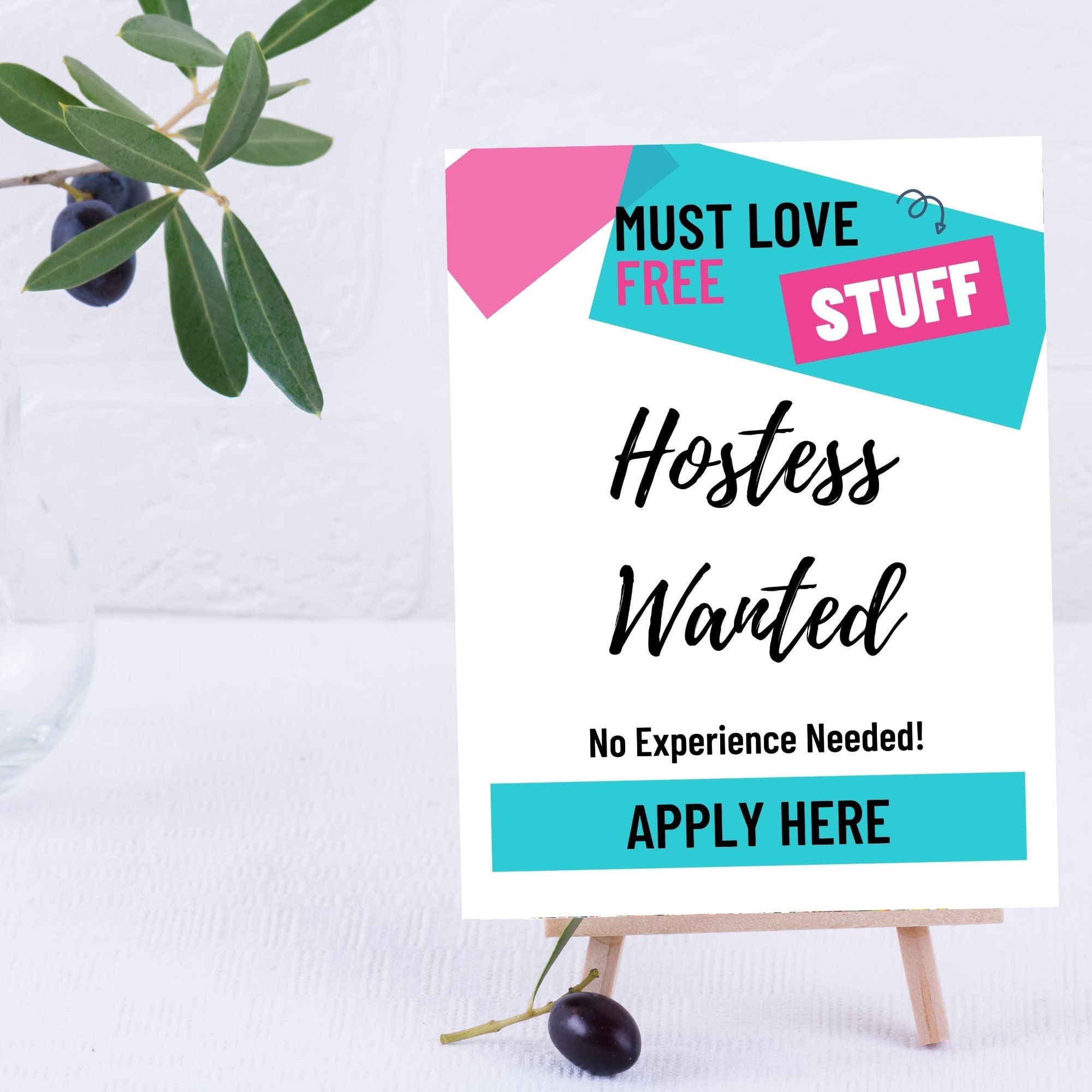 Hostess Wanted Vendor Booth Sign Vendor Booth Display - Etsy