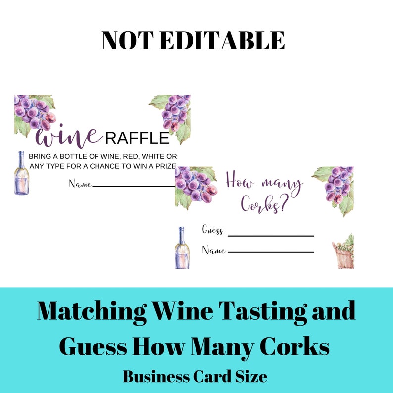 Bridal Shower Game, Wine Tasting Bridal Shower Game Bundle, Wedding ...