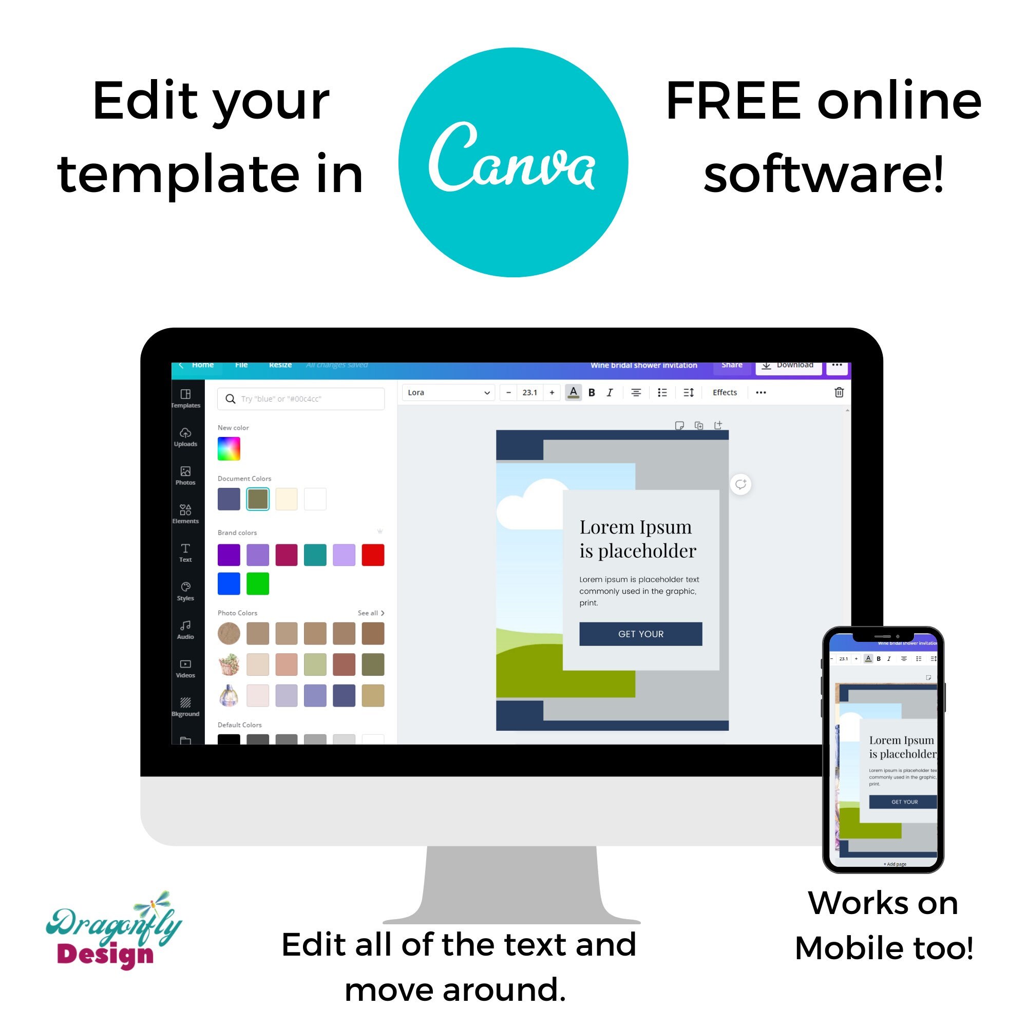 Colorful Scan to Enter QR Code Sign: Editable Canva Template (digital ...