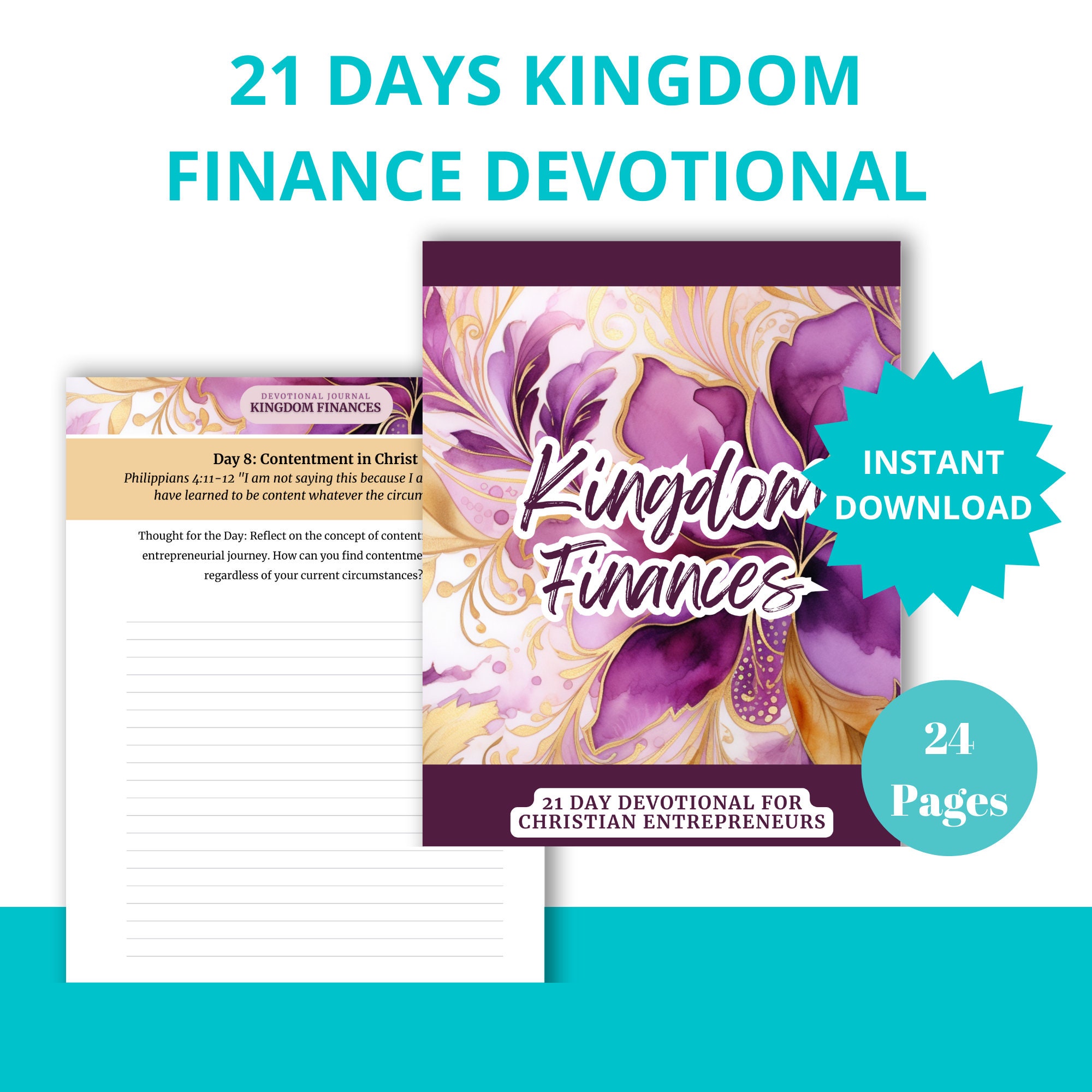 21 Days of Kingdom Finance, Daily Devotional, Mini Bible Study, Instant ...