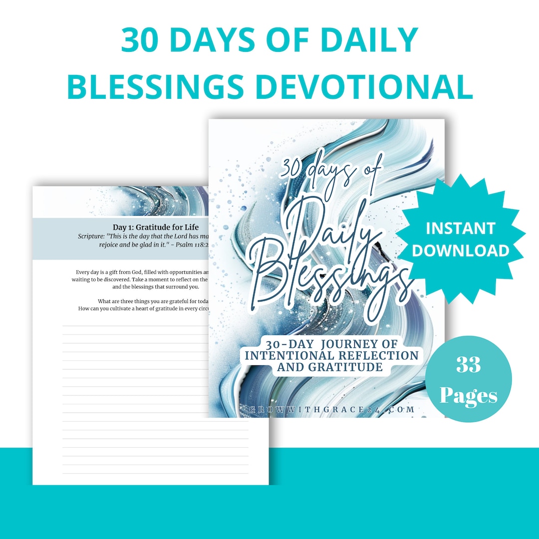 30 Days of Daily Blessings Devotional | Christian Gratitude Journal ...