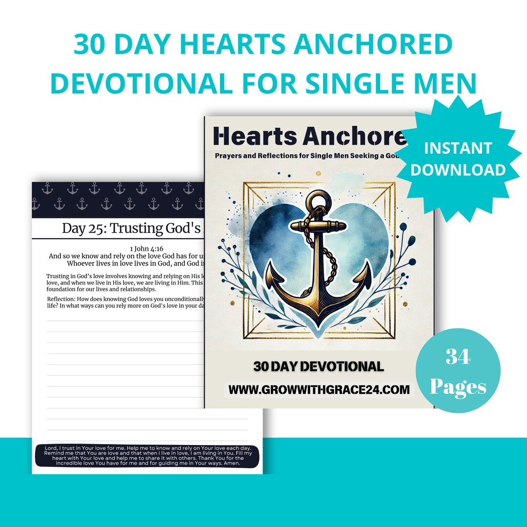 30 Day Hearts Anchored Devotional for Single Men | Christian Men’s ...