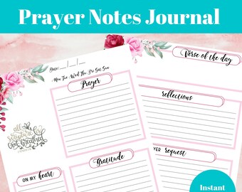 Faith Journal Printable Bible Study Sheets Sermon Notes - Etsy