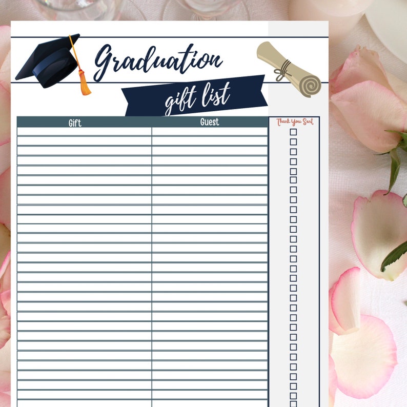 Graduation Gift List Graduation Gift List Download Printable - Etsy