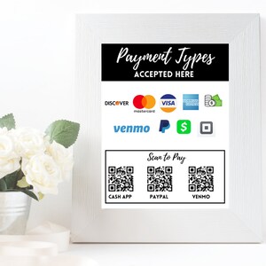 Vendor Payment Method Sign: Customizable Canva Template (digital ...