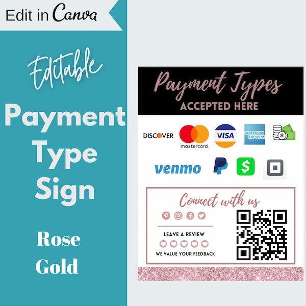 Accept Payment Sign - Etsy