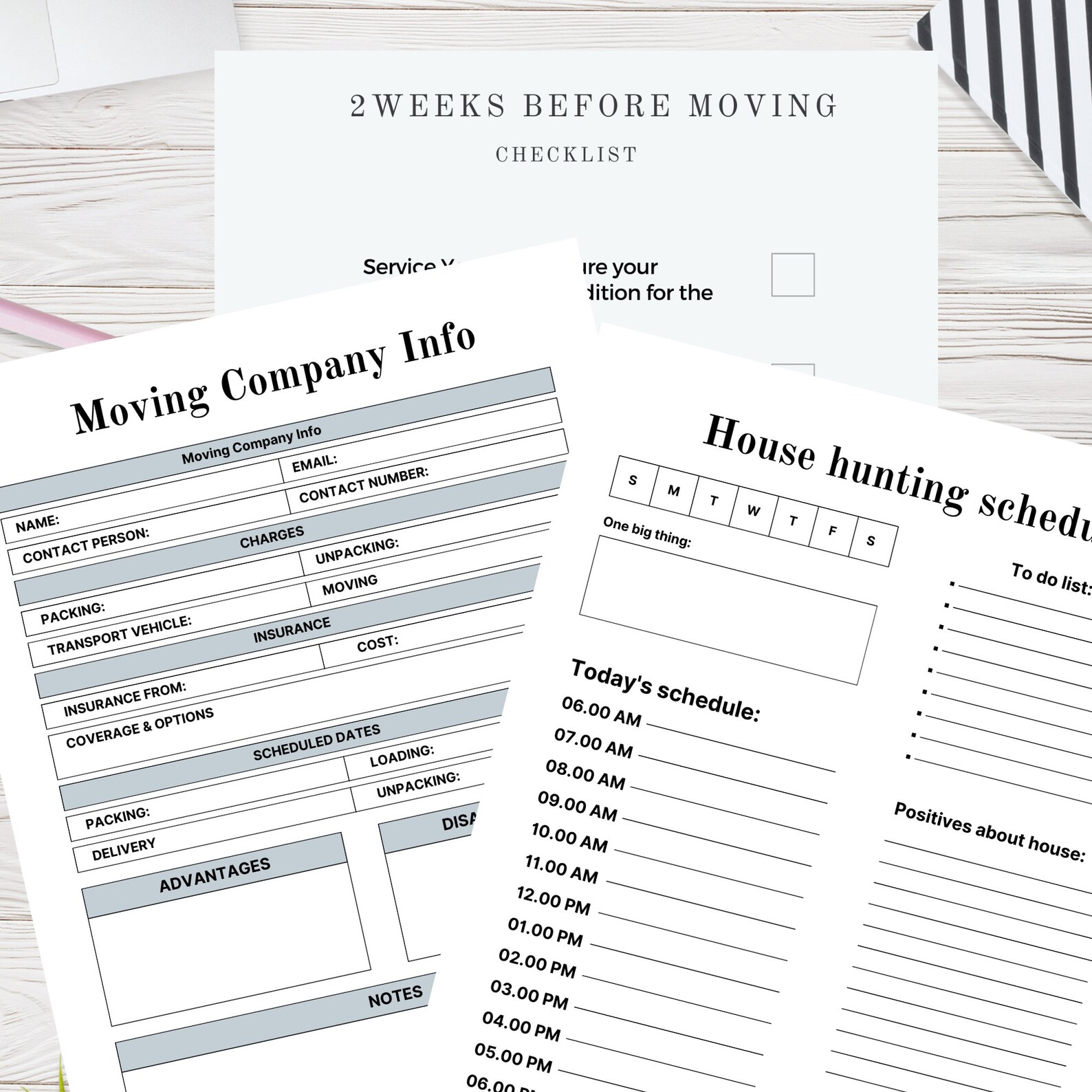 Moving Day Checklist, Moving Planner PDF, Home Moving Planner ...